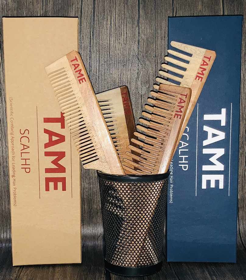 Handcrafted Traditional Neem Wooden Comb India Best for Hair
